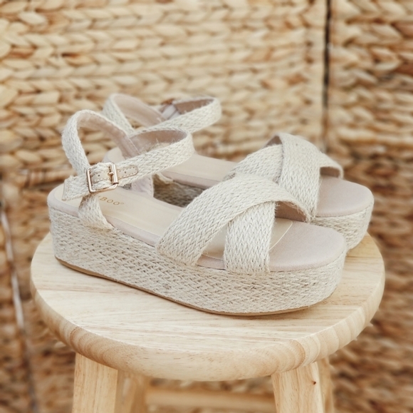BAMBOO | Shoes | Women Straw Espadrilles Platform Sandals | Poshmark